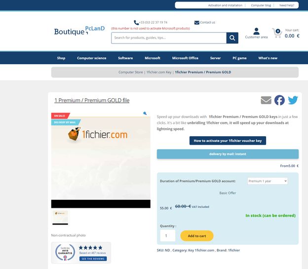 Abonnement Premium & Gold 1fichier.com en promo à 27,50€ | Dealabs