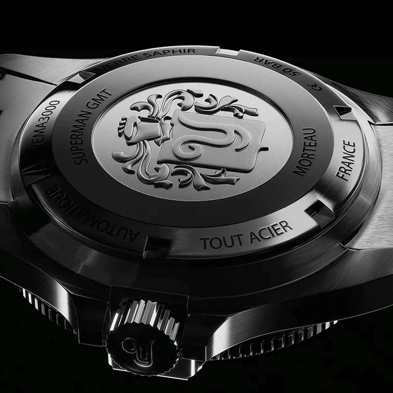 Montre Yema Superman 500 GMT automatique lunette rouge et blanche ...