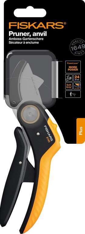 Sécateur à enclume Fiskars Plus Power Lever P741 - Ø 24 mm – Dealabs.com