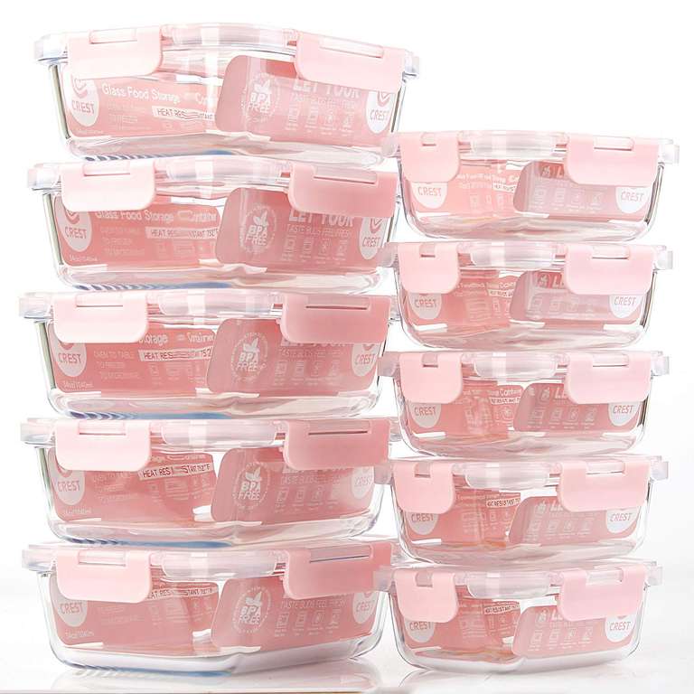 Récipients en Verre Crest - Lot de 10 à 39,99 € chez Amazon | Dealabs