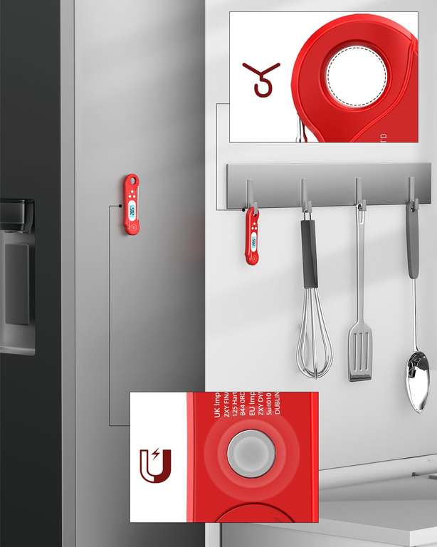 Thermomètre Cuisine Pliable Hoyiours - Précision en 2s à 5,99 € at ...