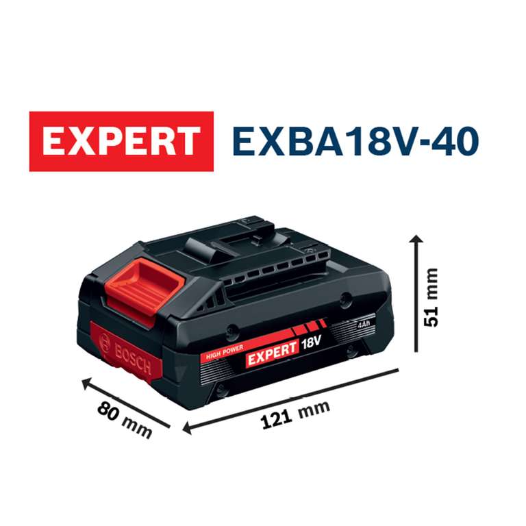 Batterie Bosch Expert 18V 4 Ah EXBA18V-40 — à partir de 80,10€ chez ...