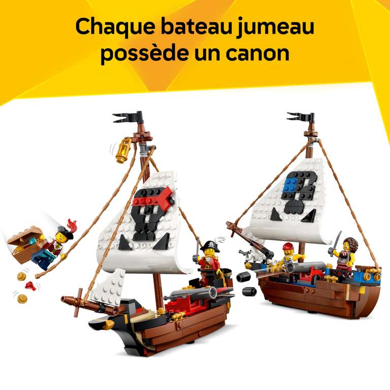 LEGO Creator 3en1 31387 - Bateau pirate mythique (via remise panier ...