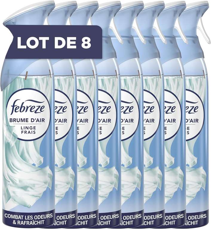 Spray Désodorisant Febreze Lot de 8 x 185ml à petit prix at Amazon ...
