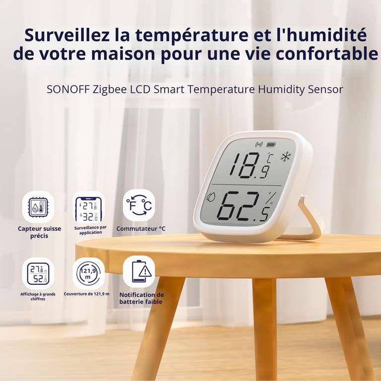 Thermomètre Hygrometre Intérieur Sonoff SNZB-02D – Dealabs.com