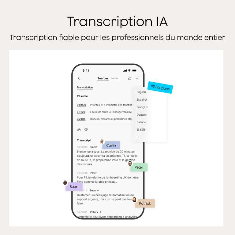 Plaud Note Pro Enregistreur Vocal IA – Transcription & Résumé IA, 112 ...
