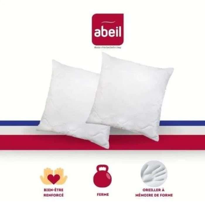 Oreillers Abeil à mémoire de forme matelassés, Lot de 2 à 15,99€ chez ...