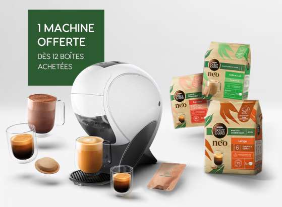 12 boîtes de dosettes NEO + machine NEO LATTE blanche à 52,20 € at ...