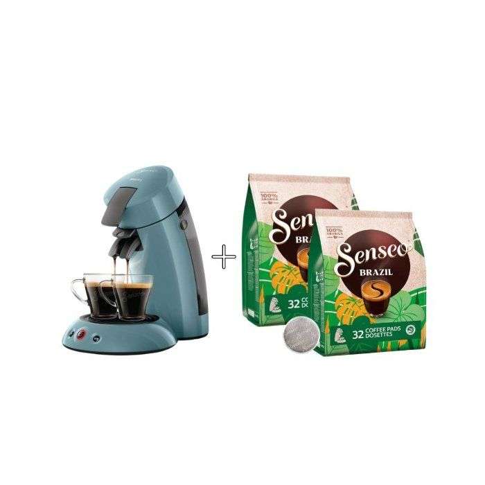 Cafetière à dosette Philips Senseo HD6553 – 21, Original Bleu Gris + 2 ...