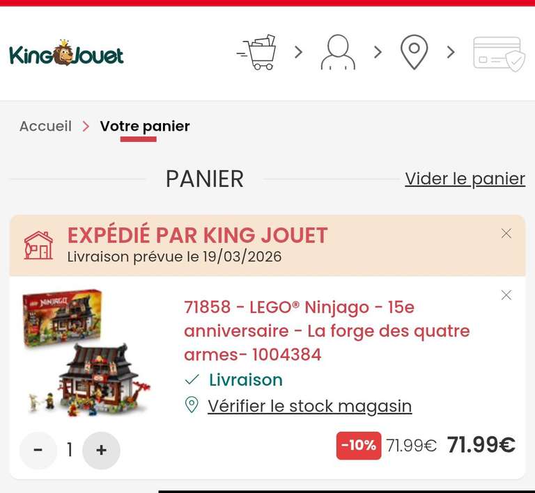 Lego 71858 La forge des quatre armes – via King Jouet at 71,99€ | Dealabs