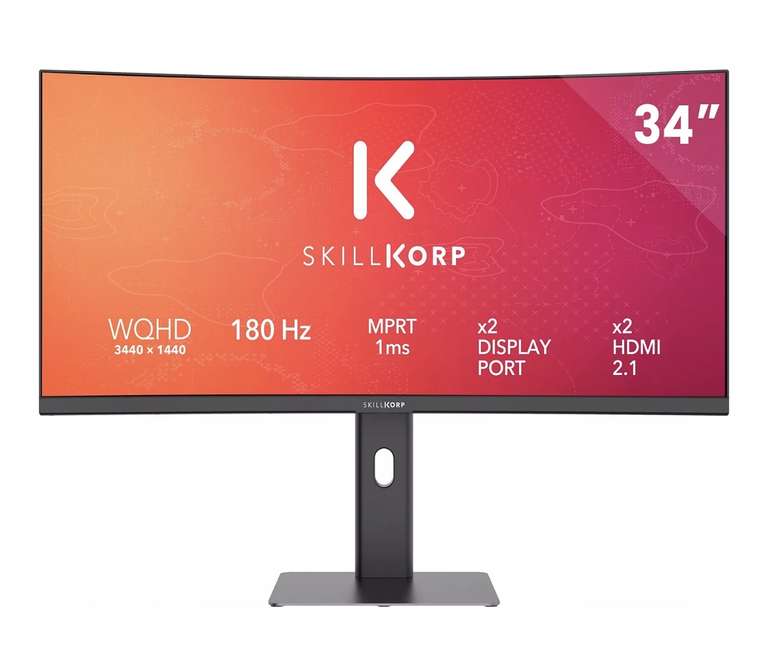 Ecran PC 34 Skillkorp M34 Progress - UWQHD, 180 Hz à 249,99 € | Dealabs