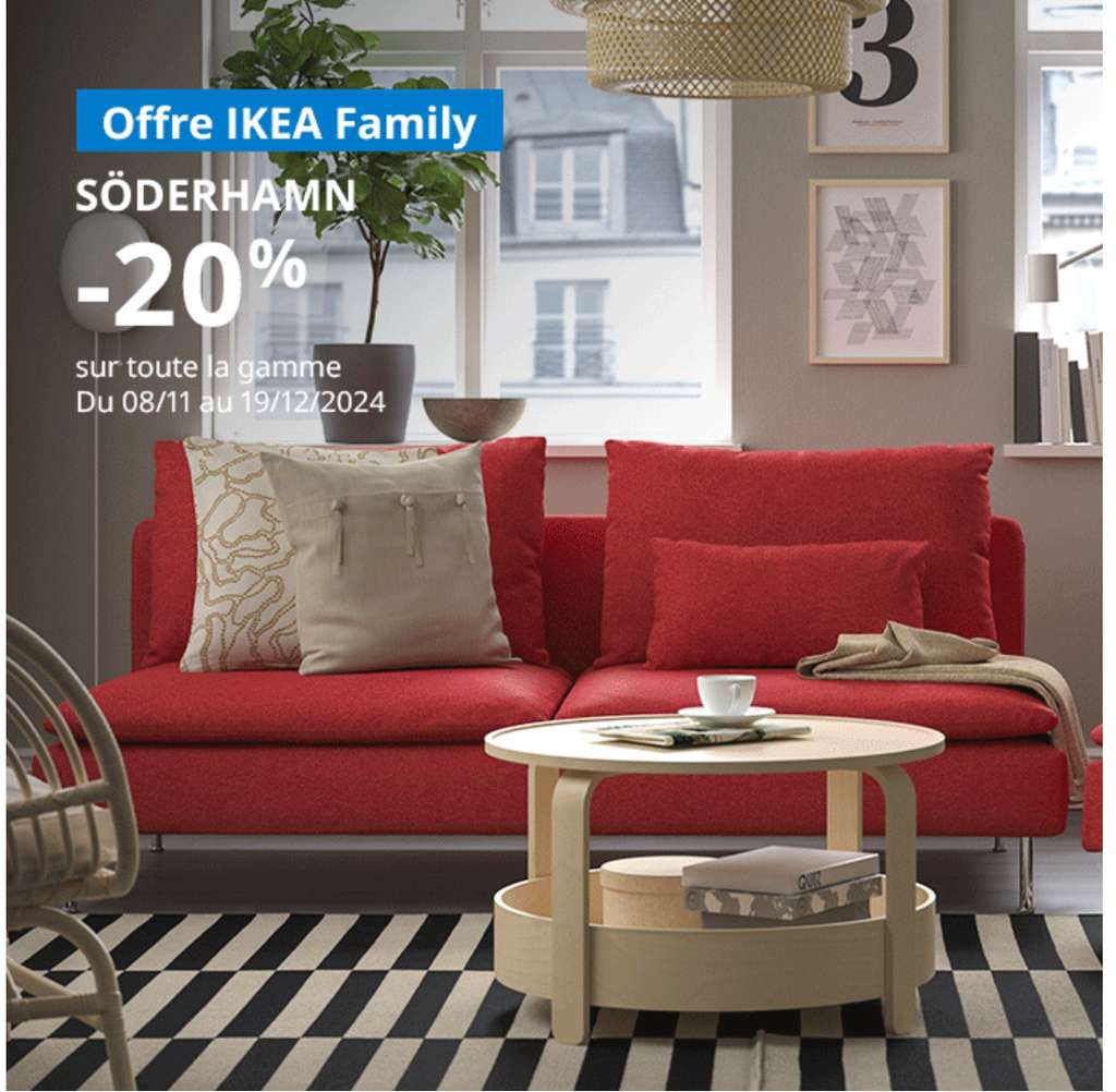 20% de réduction sur la gamme SODERHAMN chez IKEA Family | Dealabs