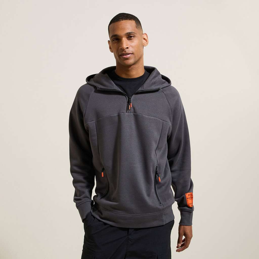 Sweat technique à capuche en Gris ou Kaki à 23€ chez Jules | Dealabs
