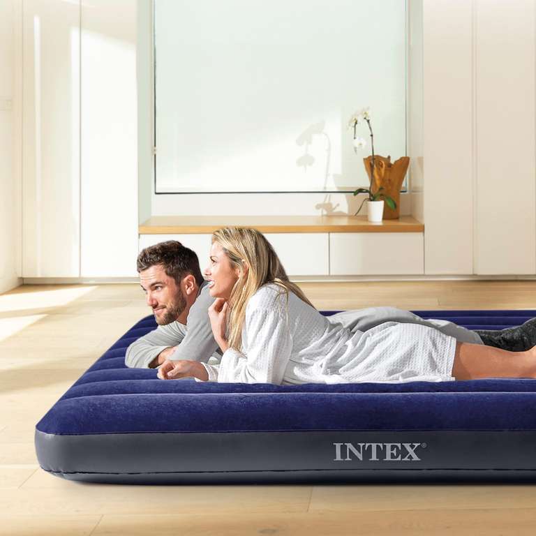 Matelas gonflable Intex Classic Downy 2 pers - à petit prix, livré à ...