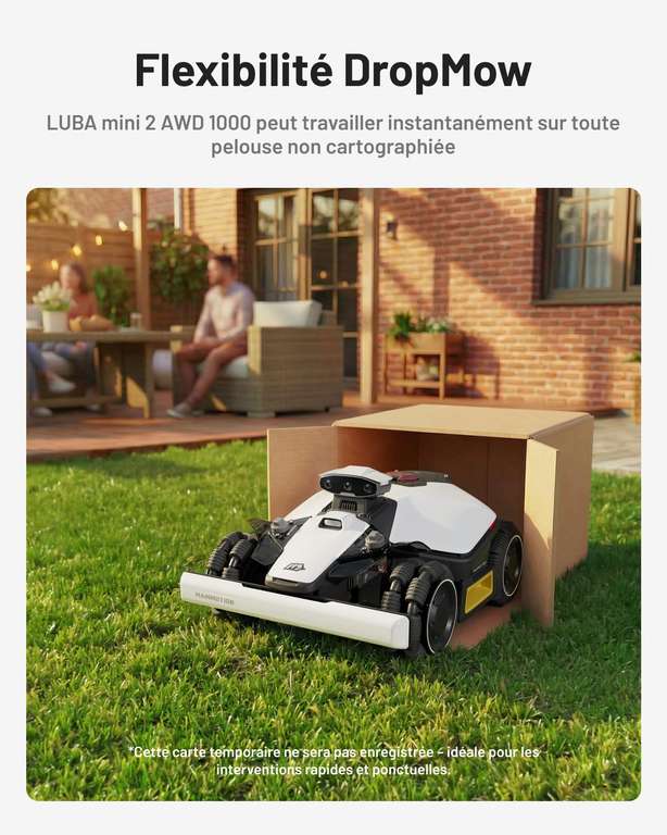 Robot Tondeuse LUBA mini 2 AWD 1000 – IA NetRTK, bordures pro at Amazon