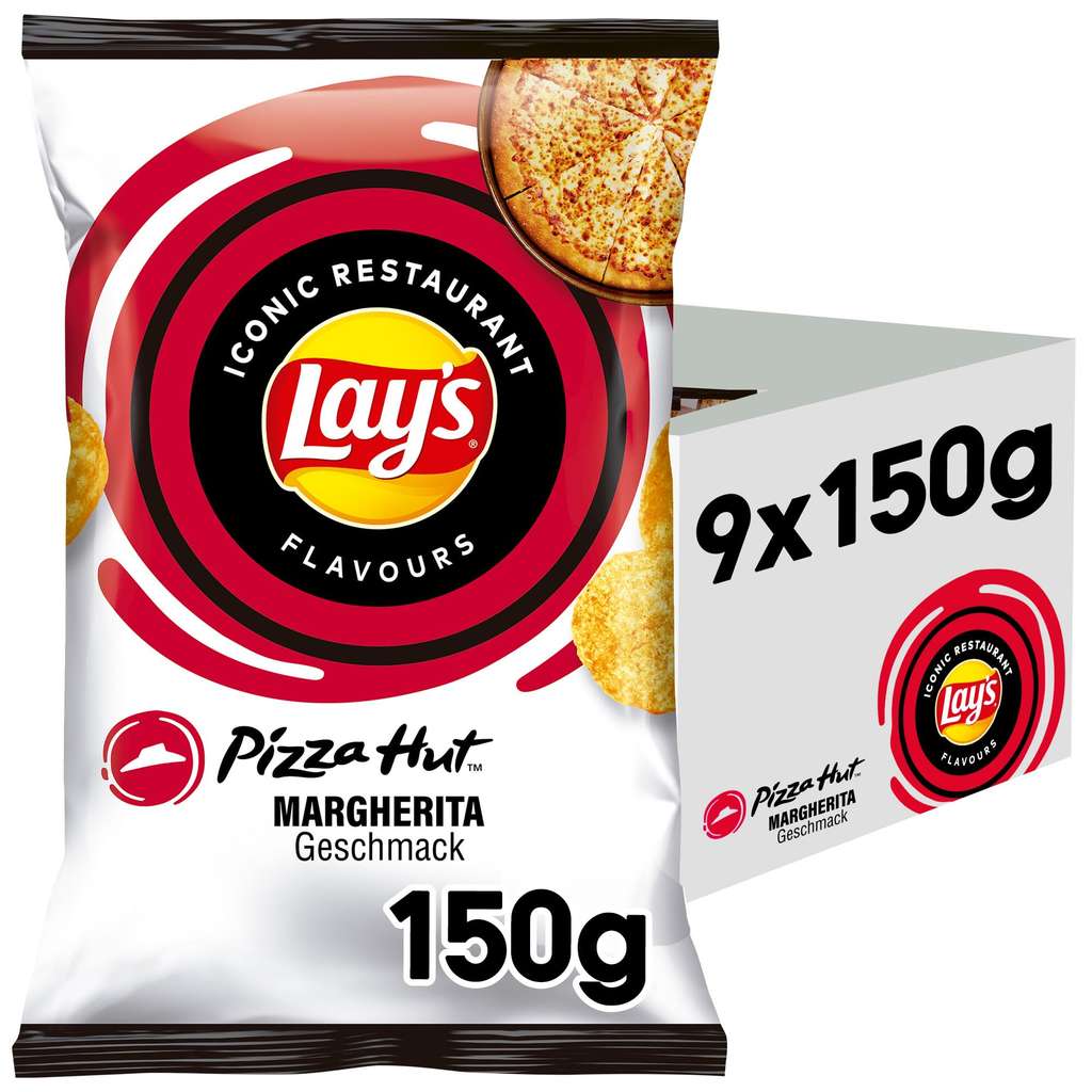 9 Paquets de Chips Lay’s Saveur Margherita Pizza Hut - 9 x 150g ...