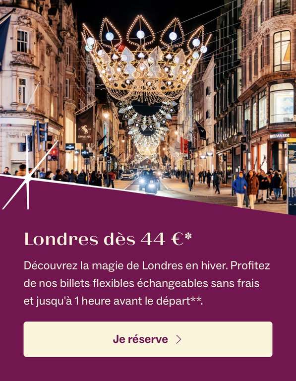 Eurostar Paris - Londres à 44€ l'aller-retour ! | Dealabs