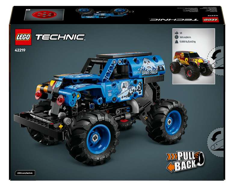 Jeu de construction Lego Technic 42219 - Monster Jam Grave Digger - Feu ...