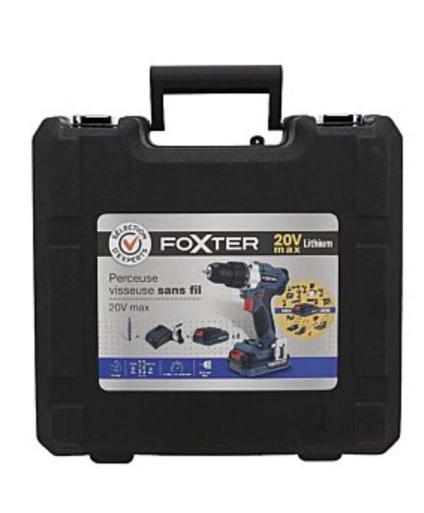 Kit Perceuse Visseuse Foxter avec 2 batteries 2,5Ah, chargeur rapide ...