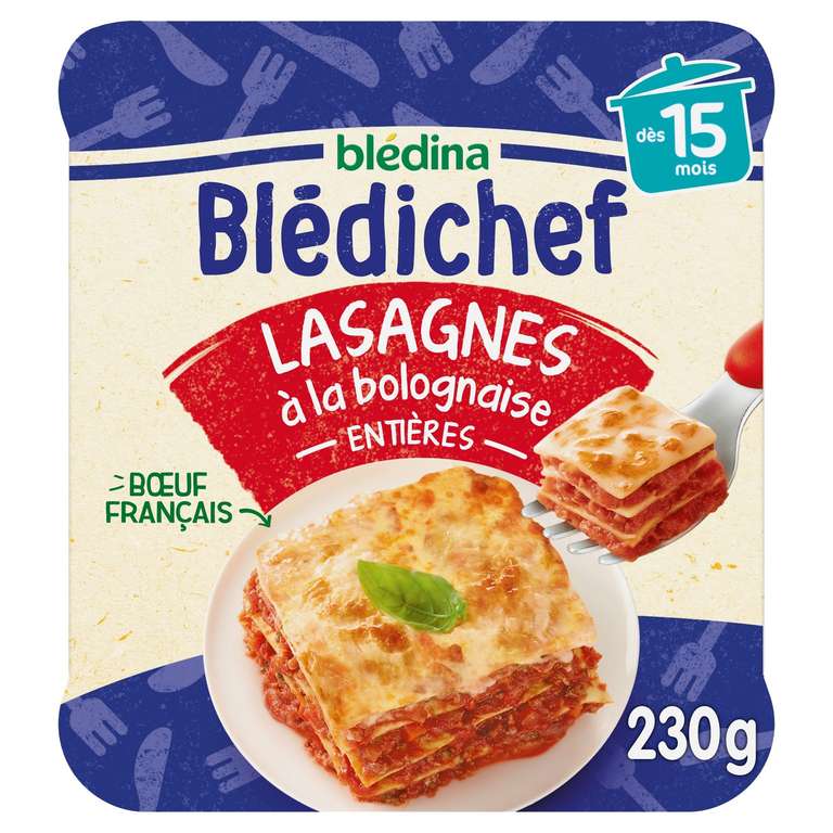 Lot de 6 plats Bébé Blédina Blédichef Lasagnes Bolognaise — 0,77 ...