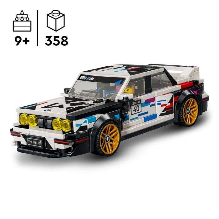 Lego Speed Champions 77263 BMW M3 (E30) 358 pièces, minifigurine at ...