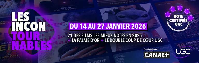 Les Incontournables UGC : 24 Films à 5€ dans les Cinémas UGC | Dealabs