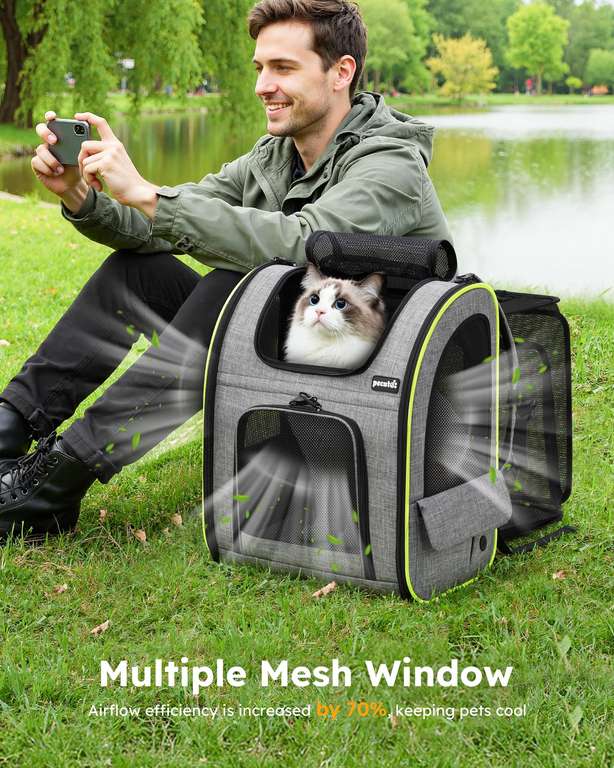 Sac à dos Transport XL extensible pour chien et chat Pecute - at Amazon ...