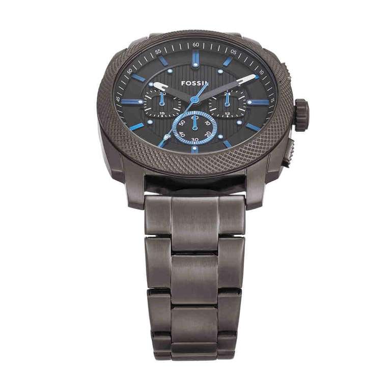 Montre Fossil New Machine Watch 44mm – Quartz Chrono, Bracelet Acier ou ...