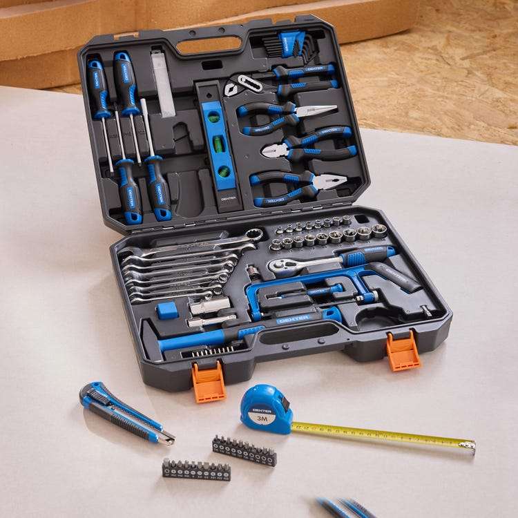 Kit d'outils Dexter 94 pièces à 49,90 € - Parfait pour vos réparations ...