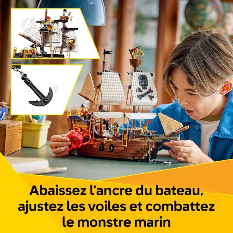 LEGO Creator 3en1 31387 - Bateau pirate mythique (via remise panier ...