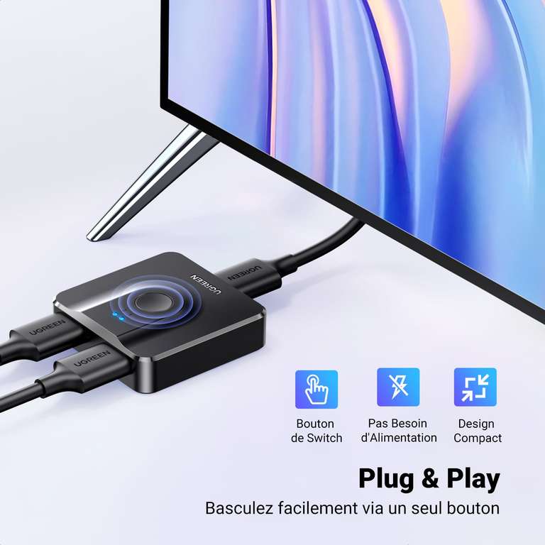 Prime Switch UGREEN HDMI 4K 60Hz 2 Entrées 1 Sortie à Amazon - 8,21 ...