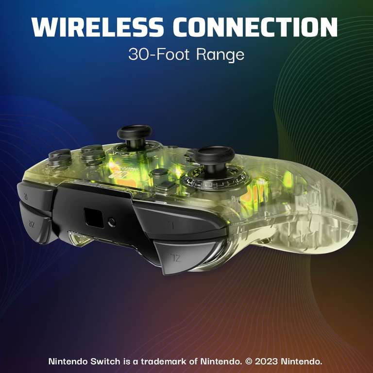 Manette Nintendo Switch Afterglow - éclairage LED, 2 boutons arrière ...