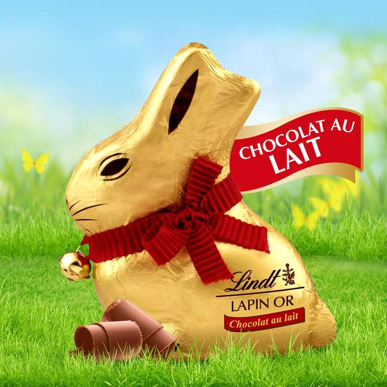 Lapin au chocolat Lindt Lapin Or - Chocolat au Lait 200g, @ Amazon at ...