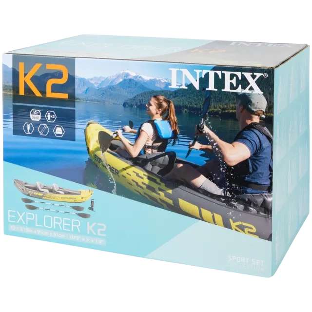 Canoë gonflable Intex - 2 personnes à bon prix, at Action - 69,95