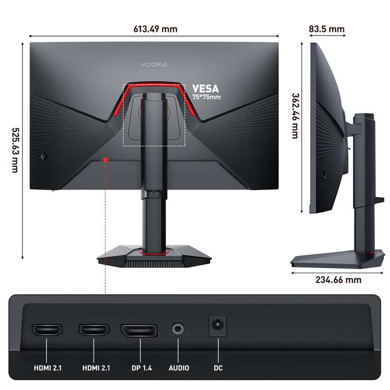 Ecran PC 27" Koorui G2741L Gamer - Dual Mode, 4K UHD, 3840x2160, at ...